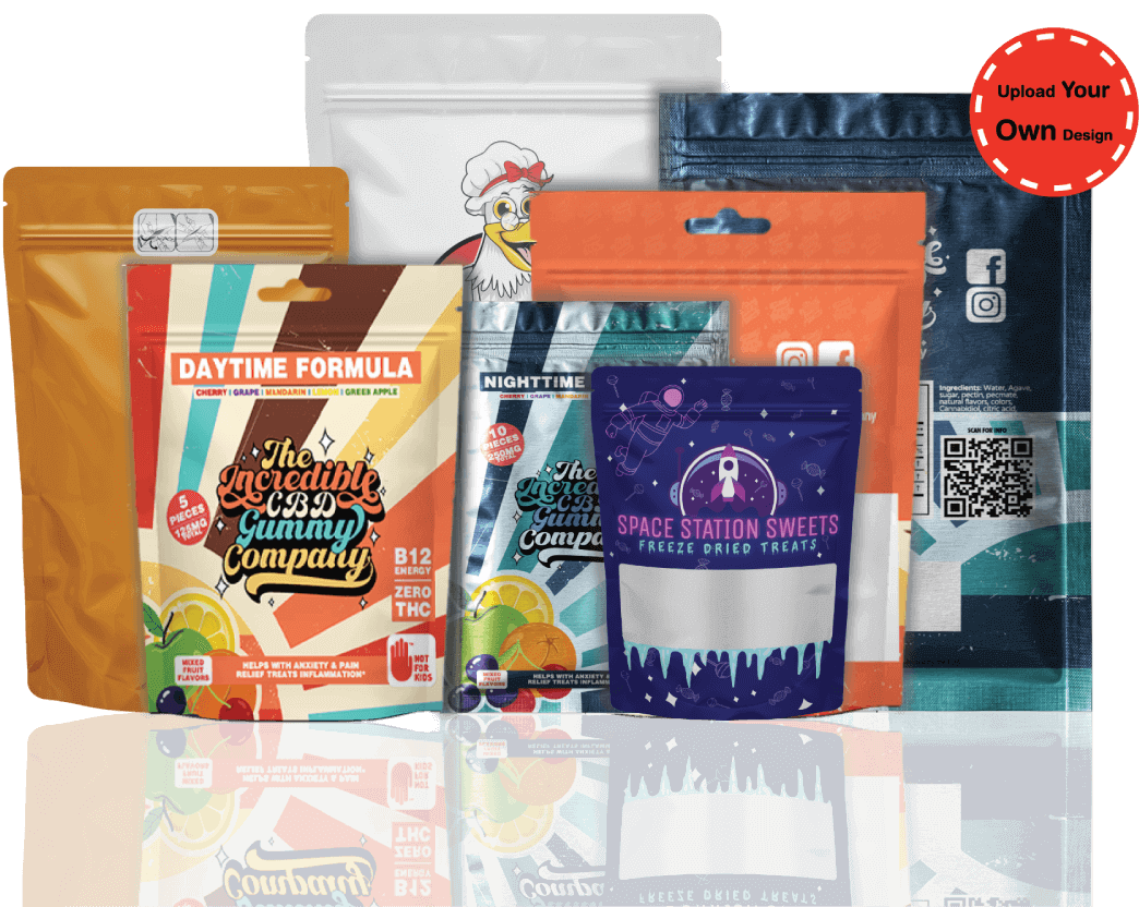 Custom Freeze Dried Packaging Mylar Pouches - PrintingShell.com